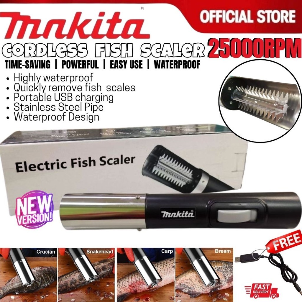 Wireless Electric Fish Scaler 25000Rpm Mesin Buang Alat Sisik ...