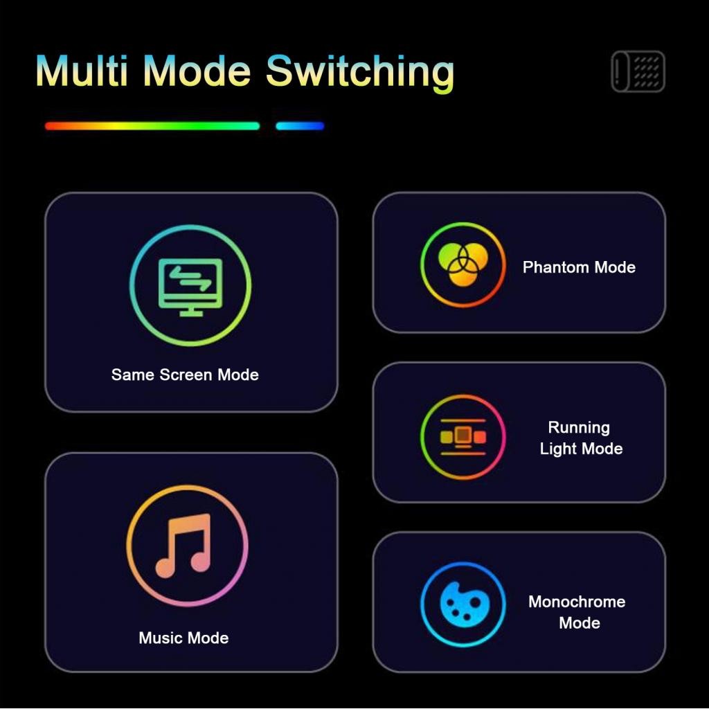 Superparis Fully Illuminated RGB Gaming Mouse Mat Pad with USB Multiple Modes for SKYDIMO ...