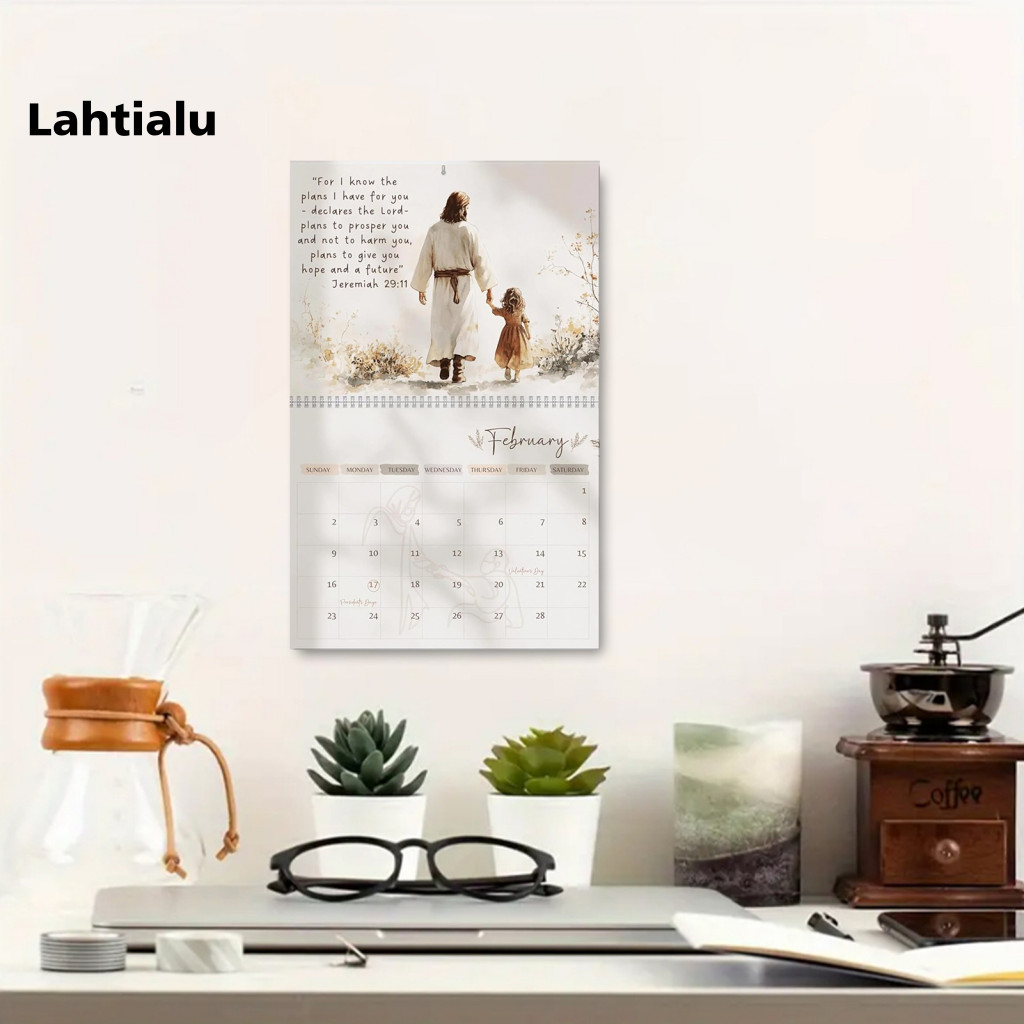 Lahtialu Christian Inspirational Planner Religious Artwork Calendar ...