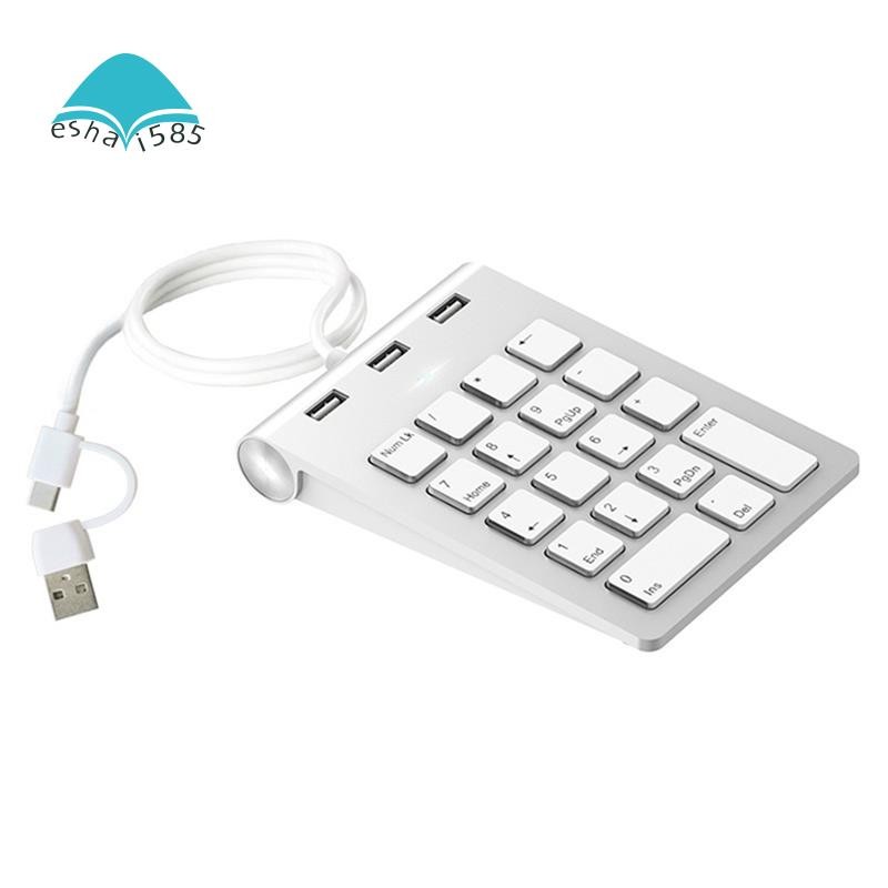 Mini Numeric Keypad Keyboard 18Keys Numeric Key Pad Numpad Number Pad ...