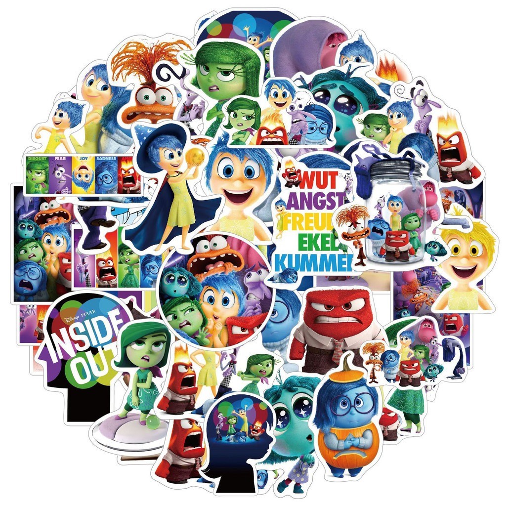 Y&P| Inside Out Stickers Set Cartoon Graffiti Waterproof Decals Pack ...