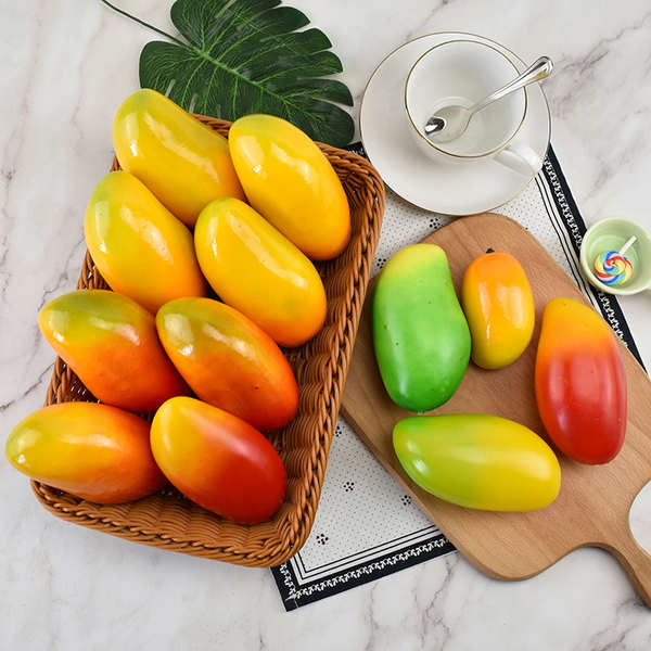 fake eggplant Simulasi buah mangga kuning plastik model mangga hijau ...