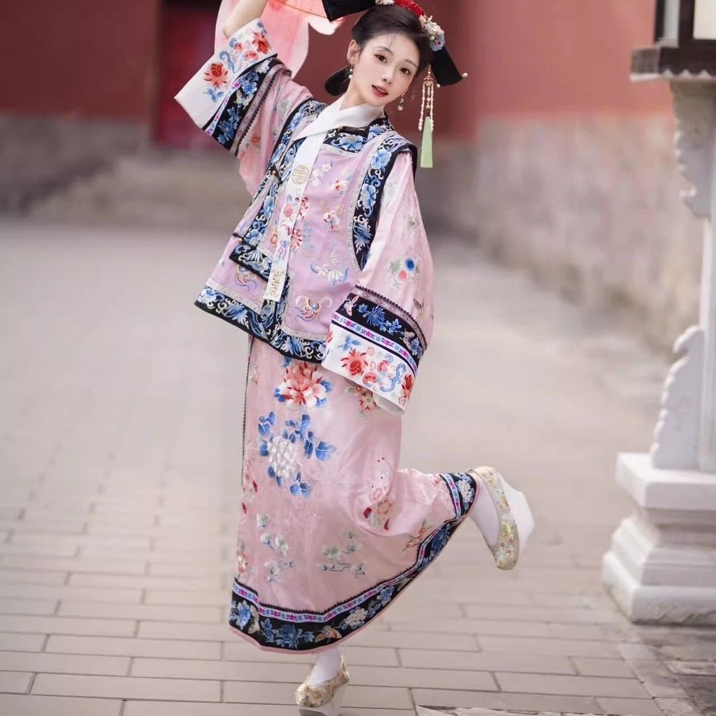 Ancient Costume Cheongsam Qing Dynasty Female National Style Hanfu ...