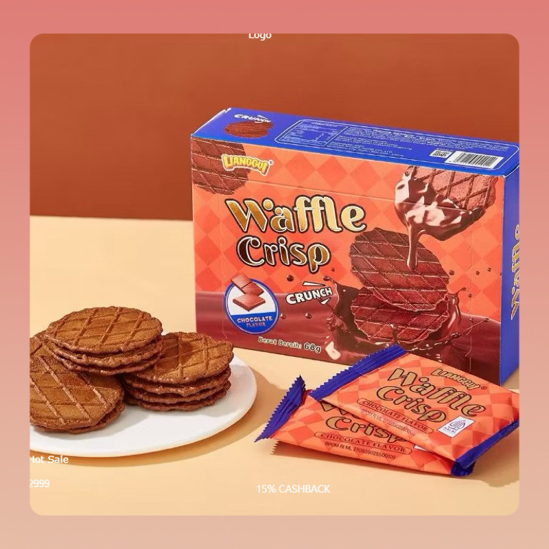 Halal LIANGGUI WAFFLE CRISP CHOCOLATE I WAFFLE CRISP ORIGINAL | Waffle ...
