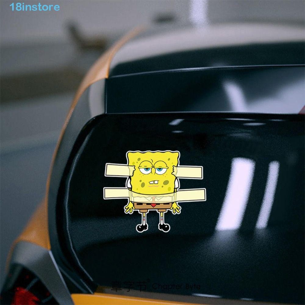 INSTORE SpongeBob Car Stickers, Spongebaby The Square Dude Waterproof ...