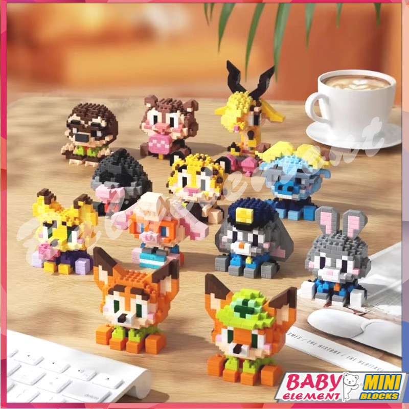 Zootopia Micro Building Blocks Nick Judy Chief Bogo Flash Assembly ...