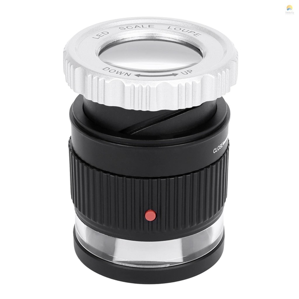 Magnifying glasses LED Scale Loupe 30X Adjustable Magnification ...