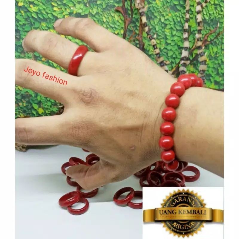 MERAH Red SEA MARJAN STONE RING | Shopee Malaysia