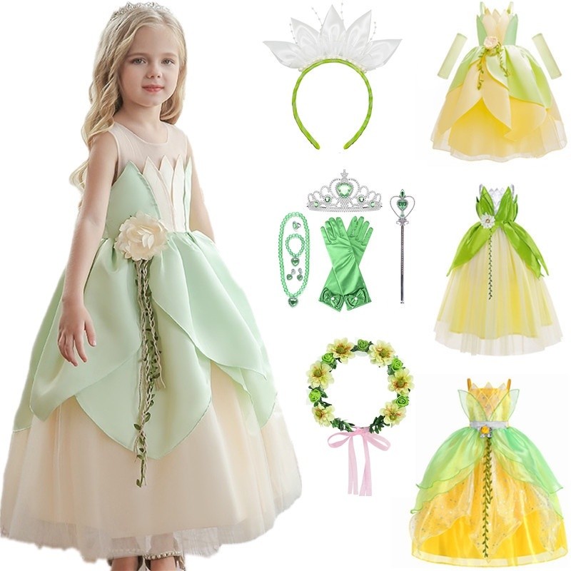 2023 Disney Fancy Tiana Dress The Princess and The Frog Cosplay Costume ...