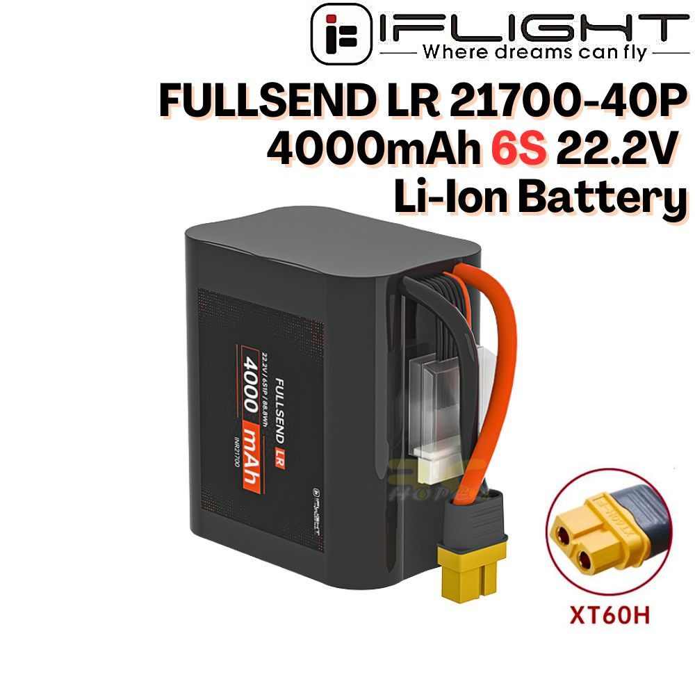 iFlight FULLSEND LR EVE INR21700-40P 6S1P 4000mAh 22.2V Li-Ion Battery for Chimera7 Pro V2 BOB57 ...