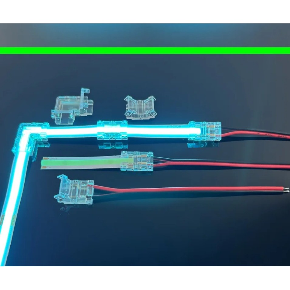 COB 1PCS 2pin 5mm 8mm 10mm COB LED Strip L-Shap Corner Extension Wire ...