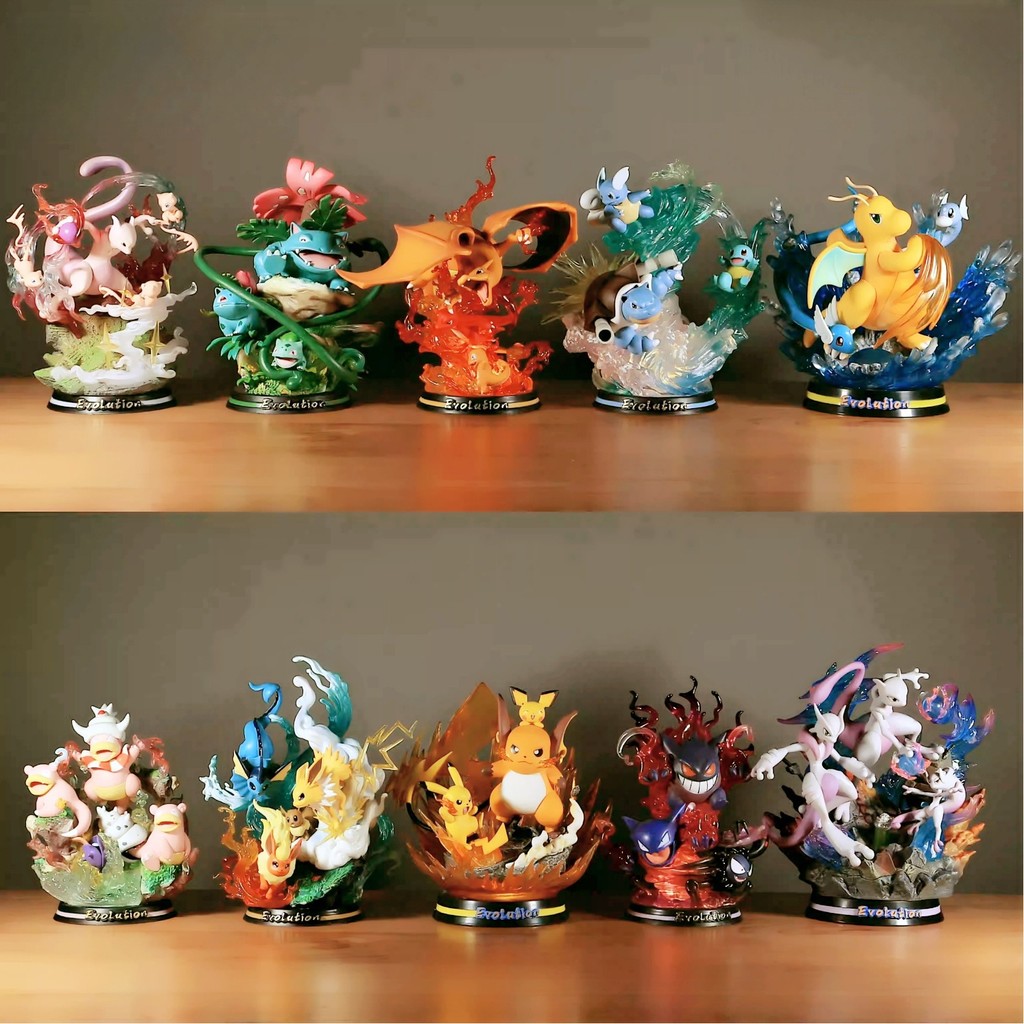 EGG Super GK Statue Figure Pokemon Evolution Scence Figure Model Toy ...