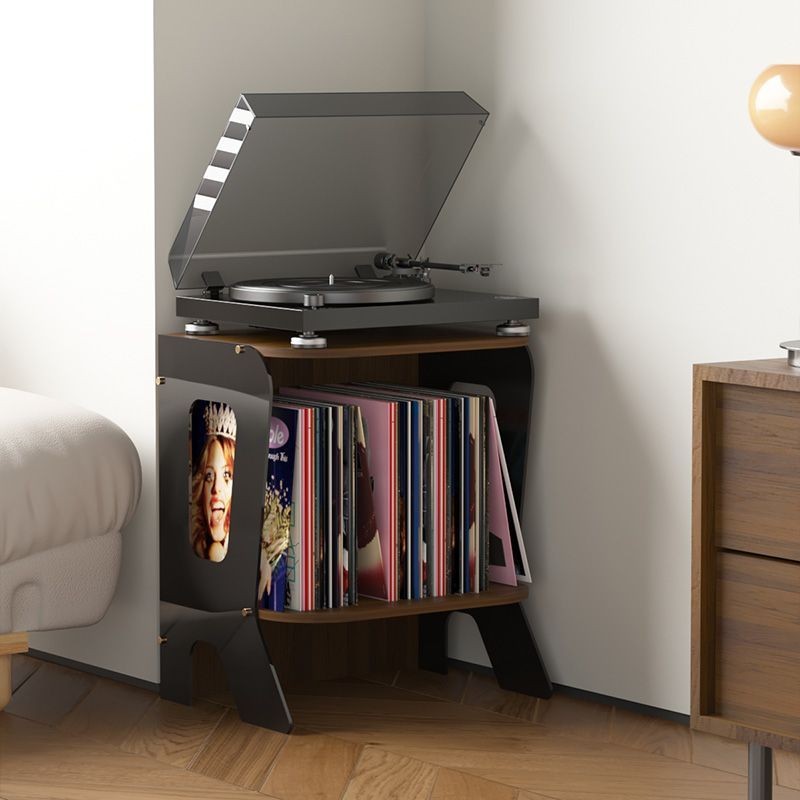 Vinyl record display cabinet CD storage rack Record player rack Floor ...