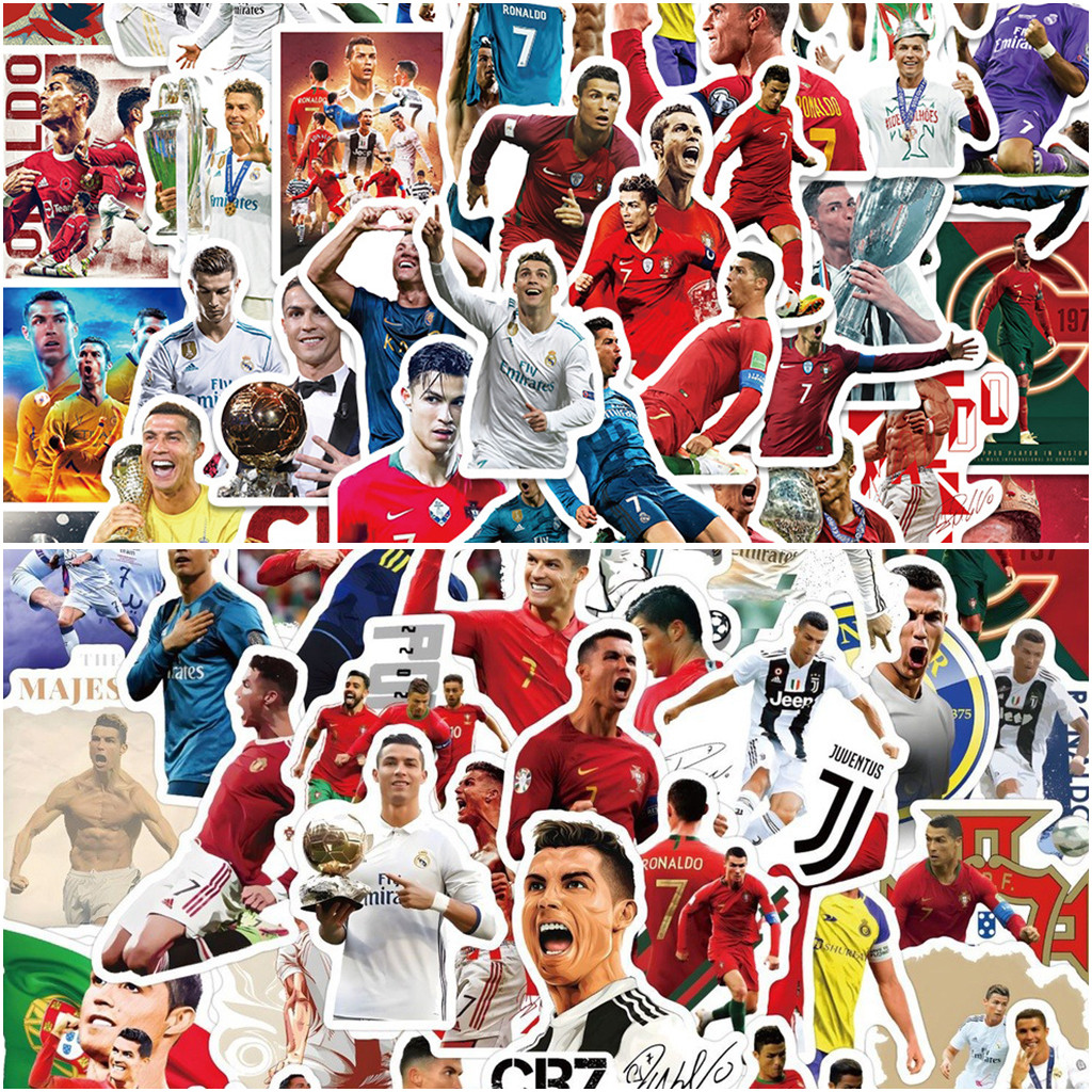 Y&P| Cristiano Ronaldo Stickers Set Sports Graffiti Waterproof Decals ...