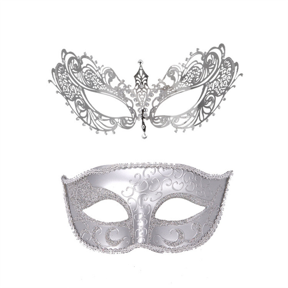Masquerade Masks for Couple Venetian Woman Lace Men PP Cosplay Costume ...