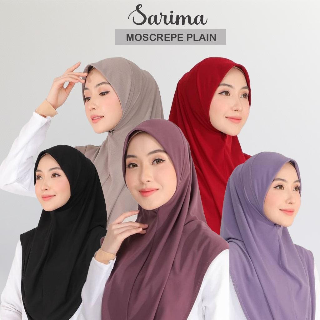 🧕 Tudung Sarung Sarima Mosscrepe Plain | Instant Hijab | Ready Stock ...