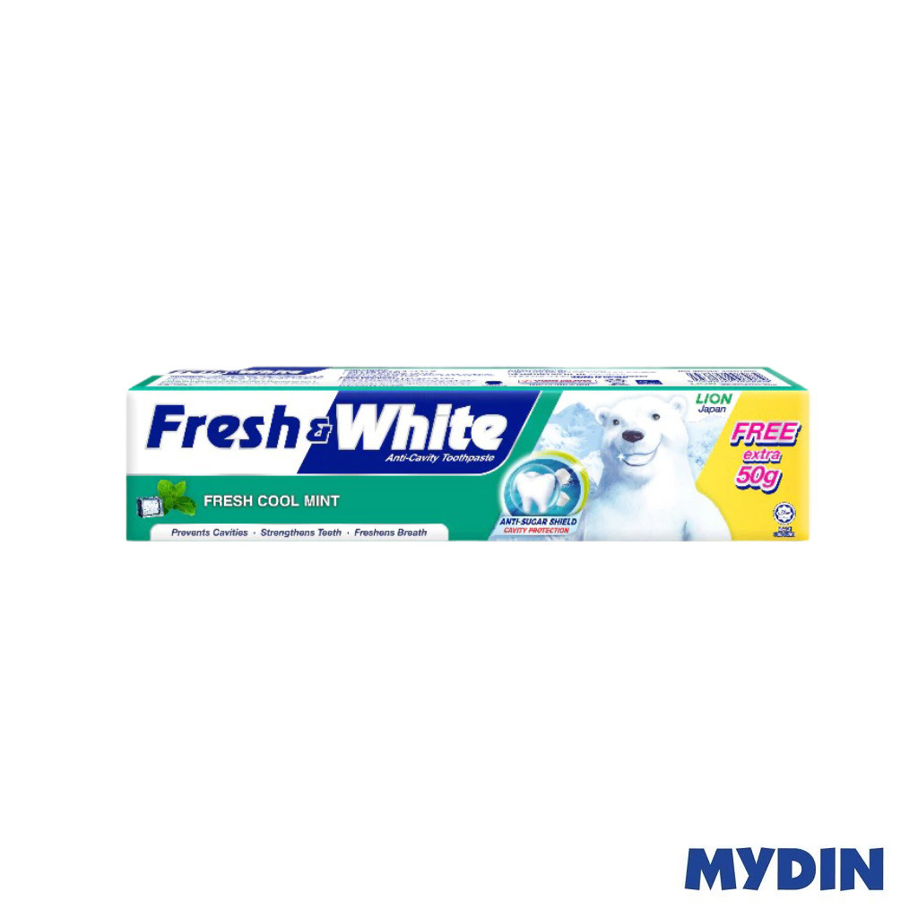Fresh & White Toothpaste Fresh Cool Mint (225g) FOC 50g | Shopee Malaysia