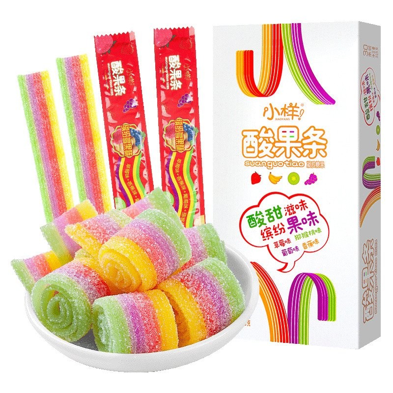 Hot Product [7371 Person Praise] Sample Sour Fruit Bar Marshmallow Long ...