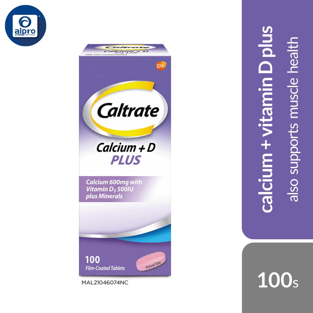 Caltrate Calclium D Plus 100s | Supports Muscle and Bone Health ...