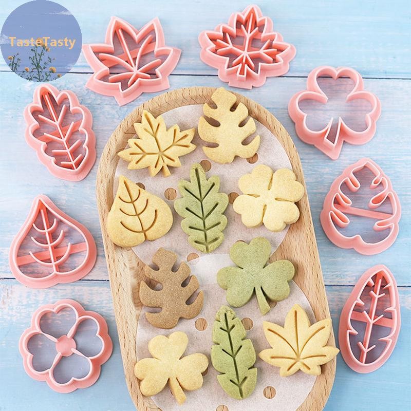 TasteTasty 8 Pieces Cute Leaves Cookie Cutters For Baking Cookie Mould ...