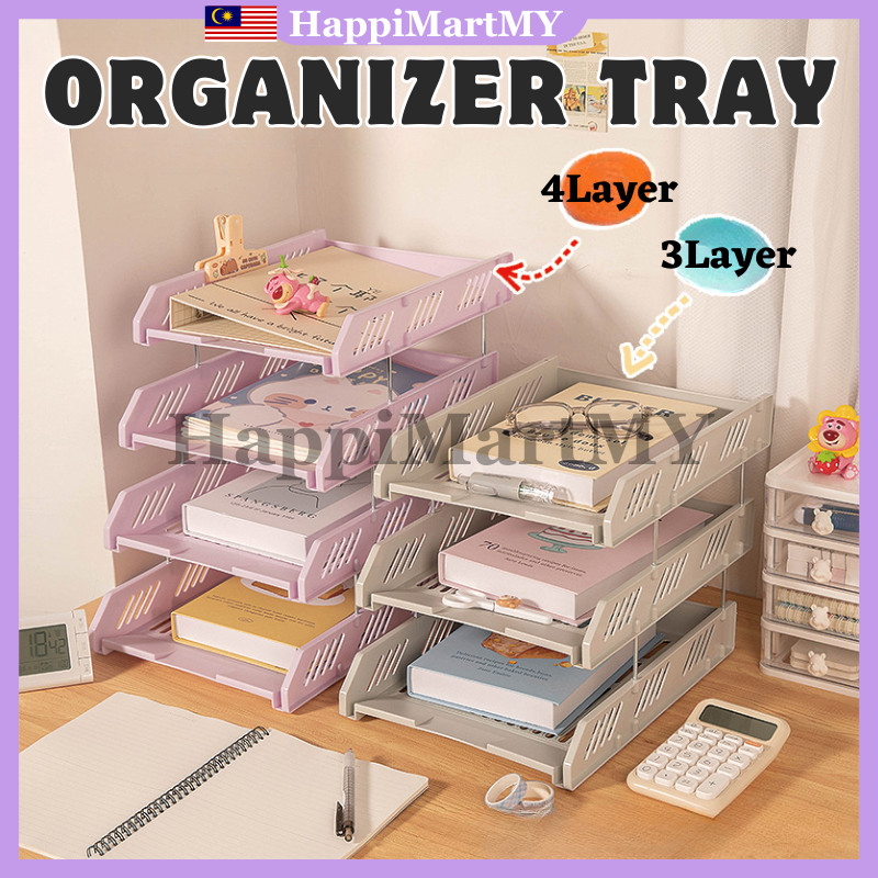 3/4 TIER Organizer Tray Office Supplies Document File Letter Paper ...
