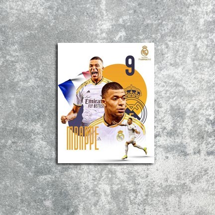 DLS25 Real Madrid Mbappe Wall Poster | Shopee Malaysia