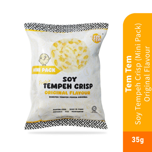 TEM TEM Tempeh Chips Original 35g with Soy Bean, Keropok, Snacks, Crisp ...