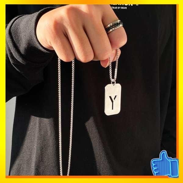 necklace for men rantai leher Kalung huruf Inggeris lelaki pasang ...