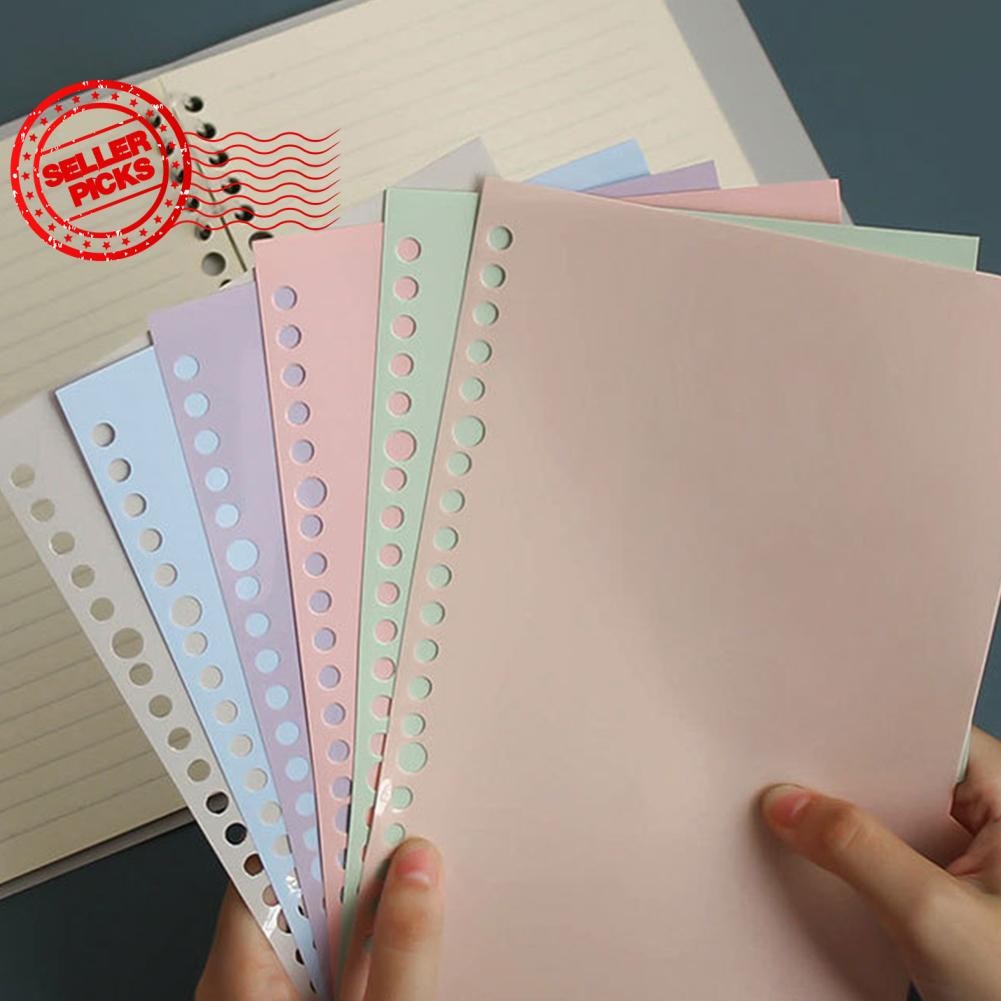 B5 Soft Pastel Color Binder Notebook Refillable With Refills With Separator School Notepad B6y9