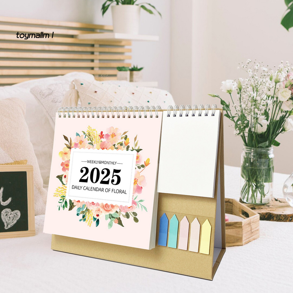 [stylishlife] Spiral Desk Planner Personalized Desk Calendar 2025 2025 ...