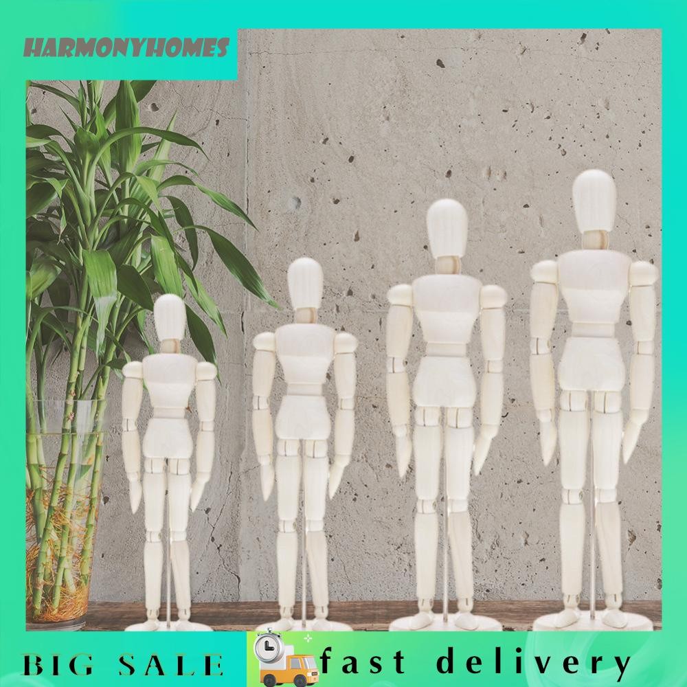 [harmonyhomes.my] Handmade Wooden Movable Limbs Human Figure Model ...