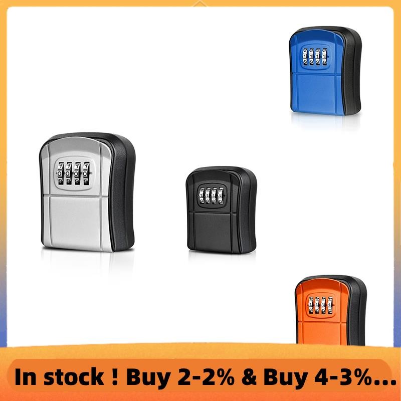 Key Box Wall Mounted Mini Key Safe Outdoor Key Box with Resettable 4 ...