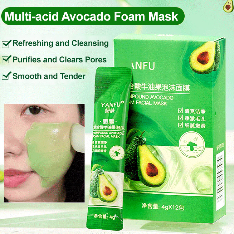[Deep Refresh Clean Pores]Bubble Avocado Pore Shrinking Sleeping Mask ...