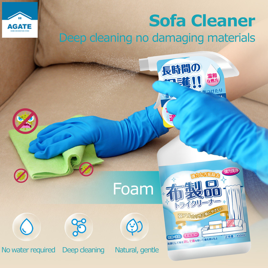 450ml Sofa Cleaning Spray Water-Free wash Fabric Sofa Cleaner Deeply Removes Pencuci Sofa 沙发清洁剂 ...