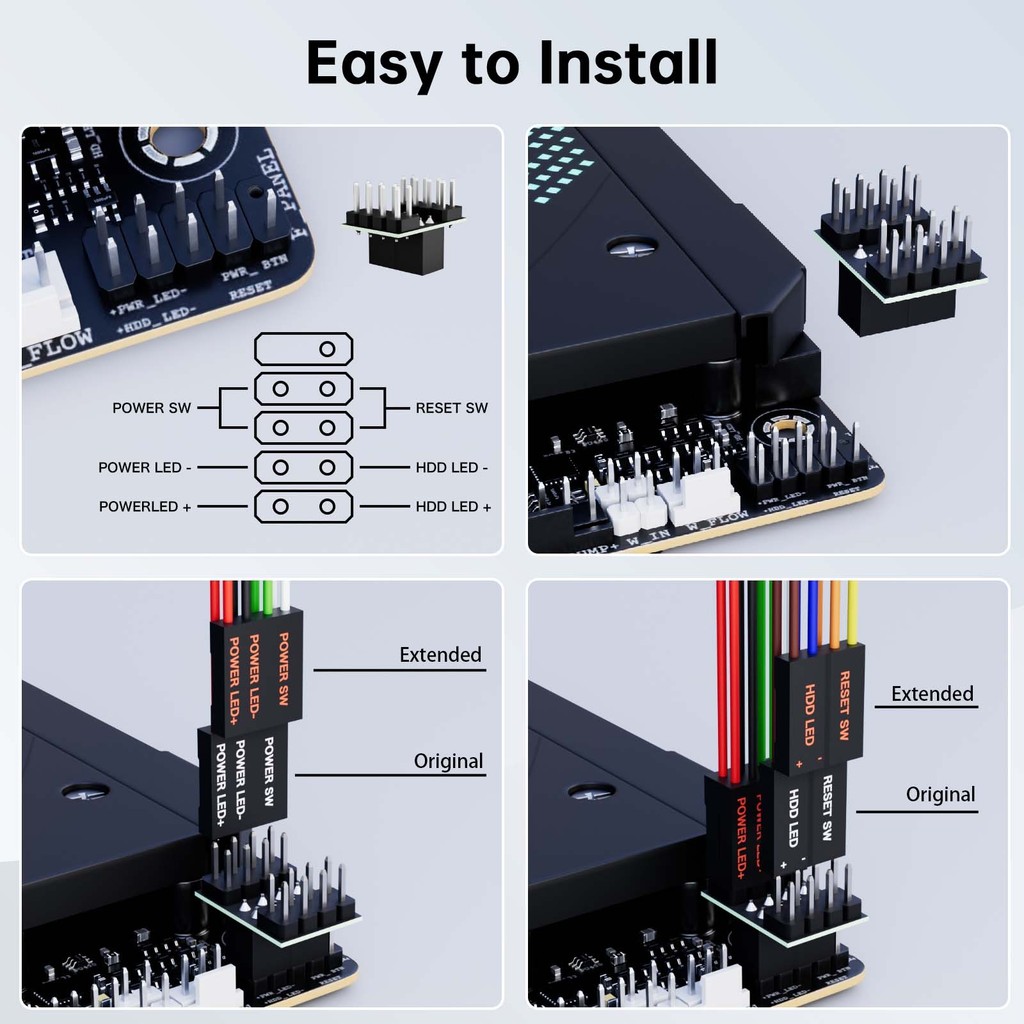 2M Desktop Computer Power Button Mechanical Key Restart Switch for PC ...