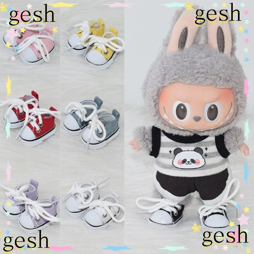 GESH1 Canvas Shoes, 17CM Labubu 10CM Cotton Doll Doll Shoes, Multiple ...