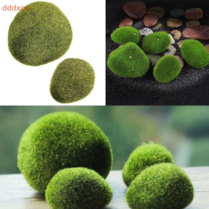 [dddxce] Marimo Balls Artificial Grass Stones Turf Mini Fairy Garden ...