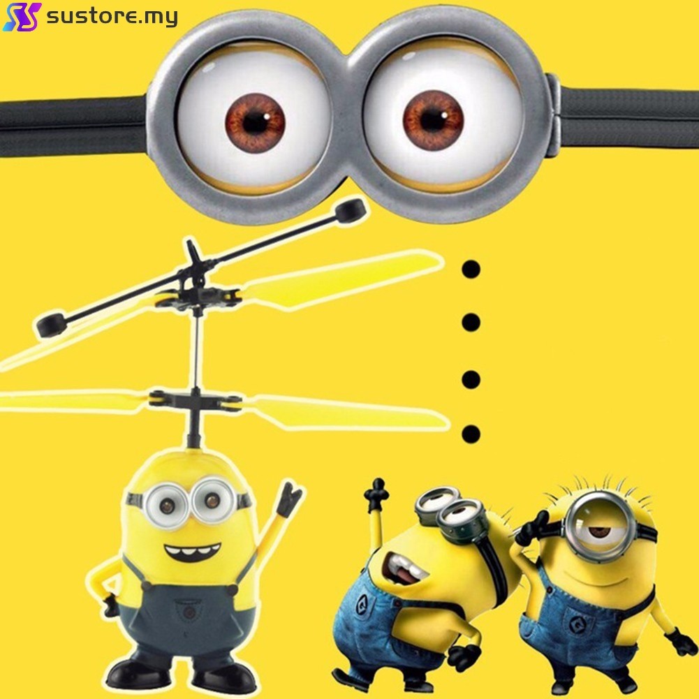 [Super] Helicopter Flying Induction Drone Small Yellow People Light ...