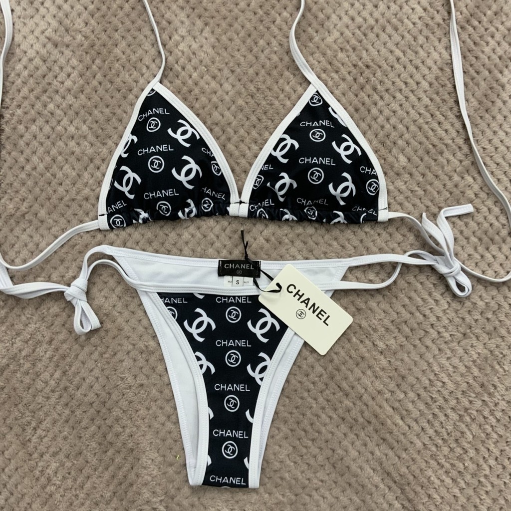 Chanel2406 Swimsuit Sexy Split Bikini Hot Spring Vacation Swimsuit Hot ...