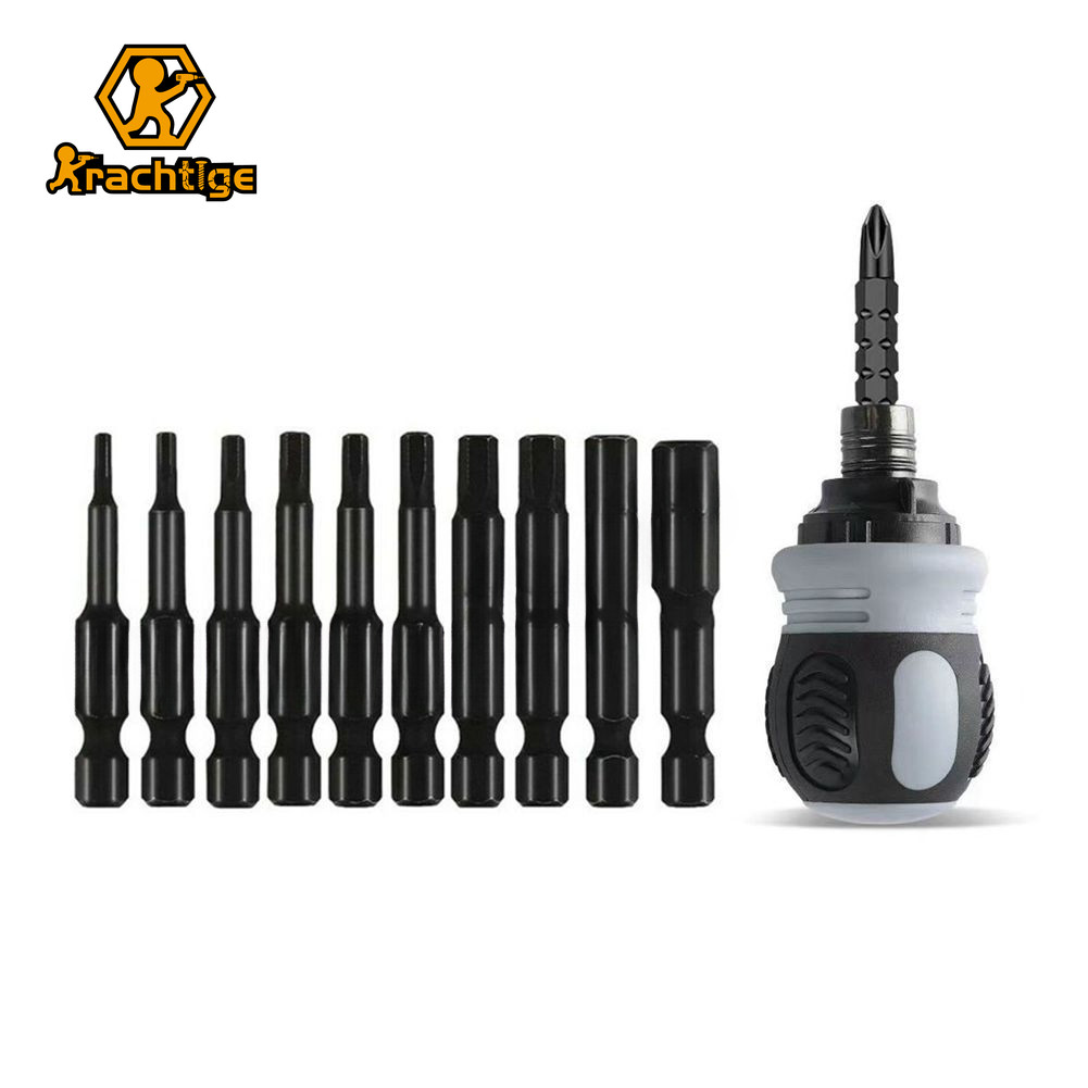 11Pcs Dual Ratchet Screwdriver SAE Hexagon Screwdriver Bit Set 1/4 Hex ...