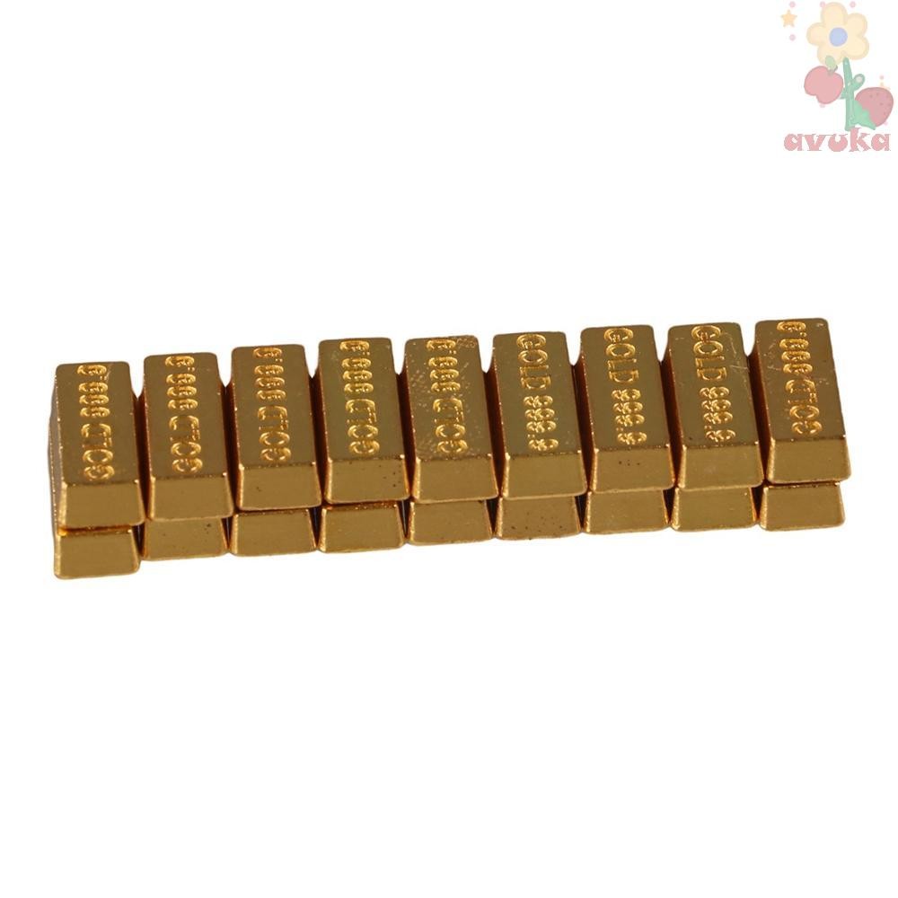 AVUKA 6pcs Miniature Gold Bars, Mini Ornaments Doll House Accessories ...