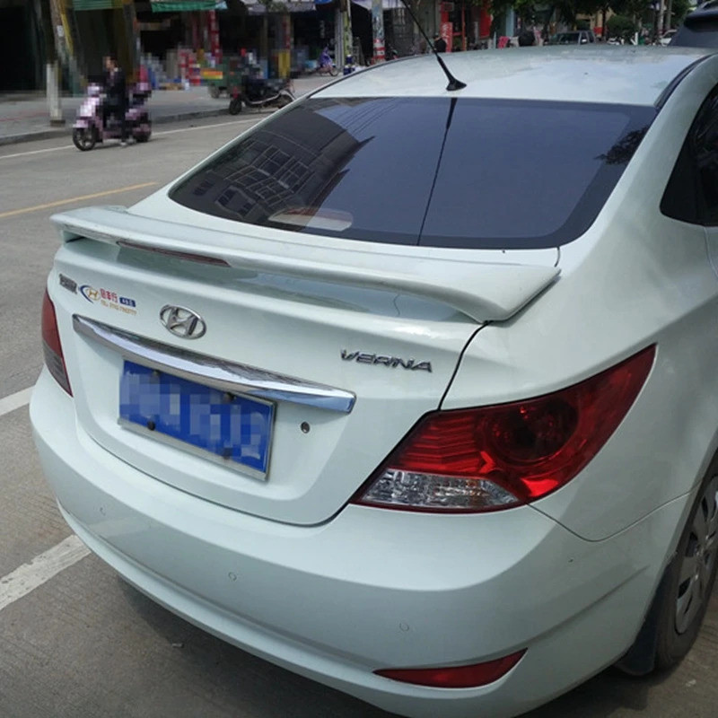 For Hyundai Verna accent Spoiler ABS Material Car Rear Wing Primer ...