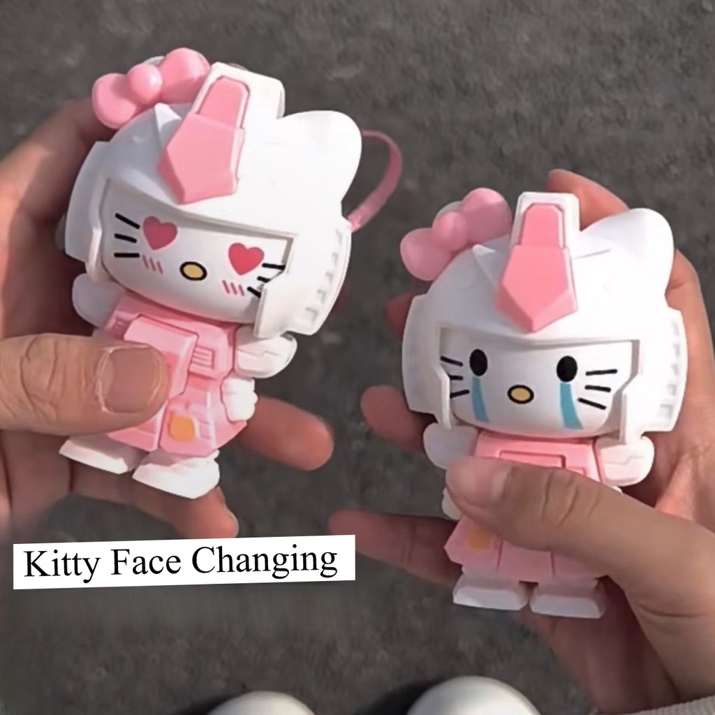 Cute Kitten Face Changing Toys Creative Cat Emotions Charging Toy Funny ...