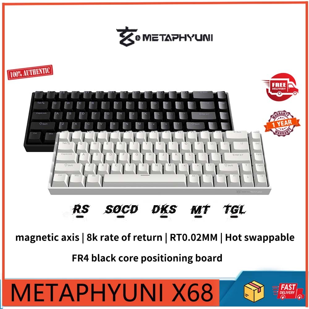 METAPHYUNI X68 wired gaming magnetic axis keyboard, 8K return rate, RT0 ...