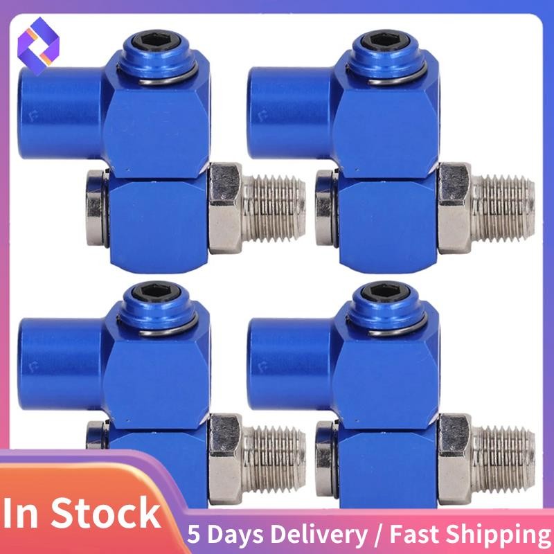 New 1/4in NPT Swiveling Air Fitting Hose Connector 360° Rotating ...