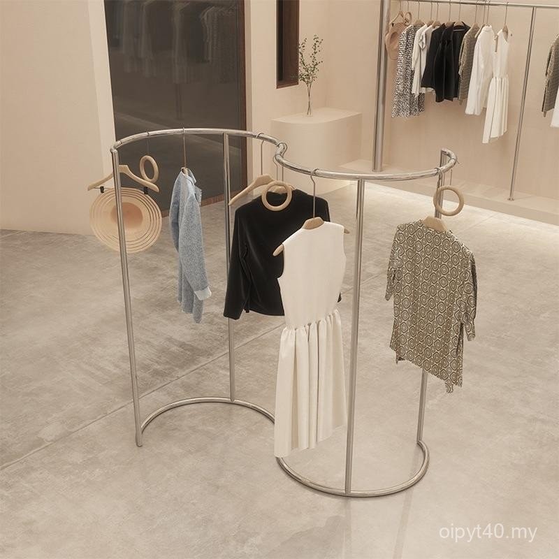 Kedai pakaian jenis sentuh lantai rak paparan keluli tahan karat ...