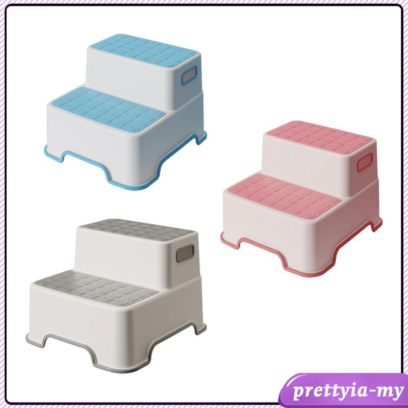 [PrettyiaMY] Stool 2 Step Stool Footstool Wide Lightweight Double Step ...