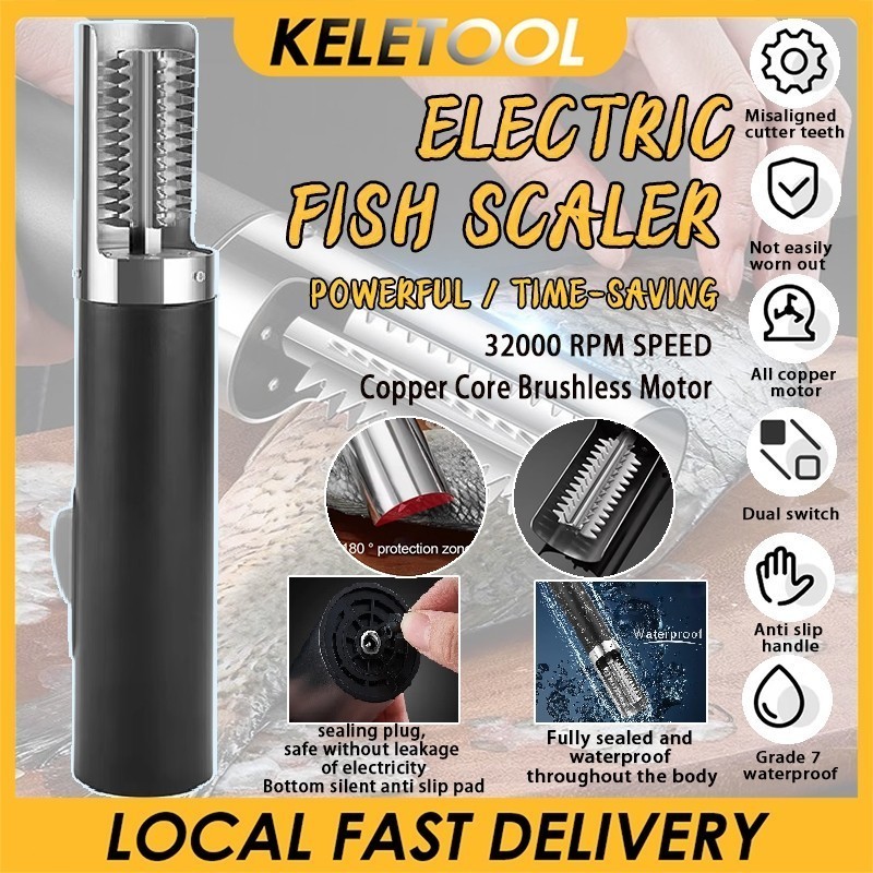 KELETOOL Rechargeable Electric Fish Scraper Wireless Electric Fish ...