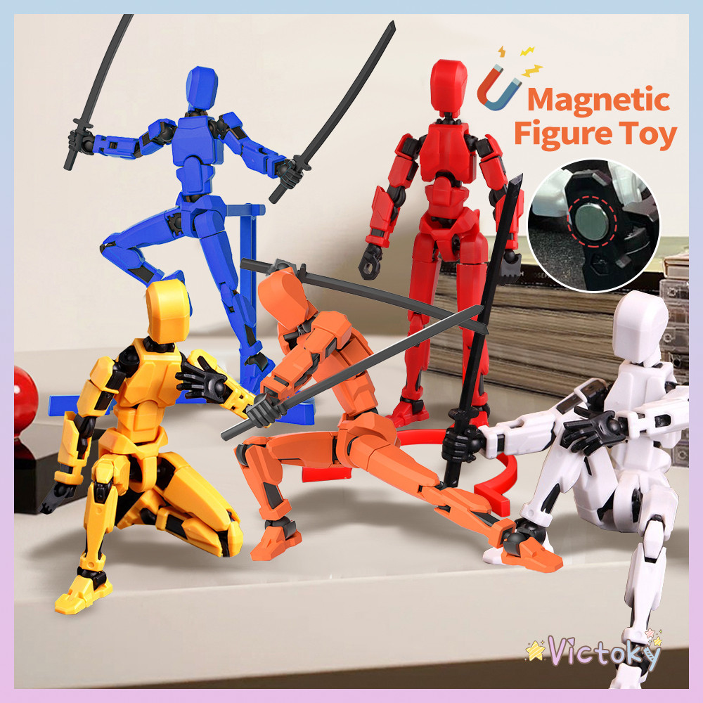 Victoky Magnet Lucky 13 Action Figure Toy DIY Assembly Doll Toy 3D ...