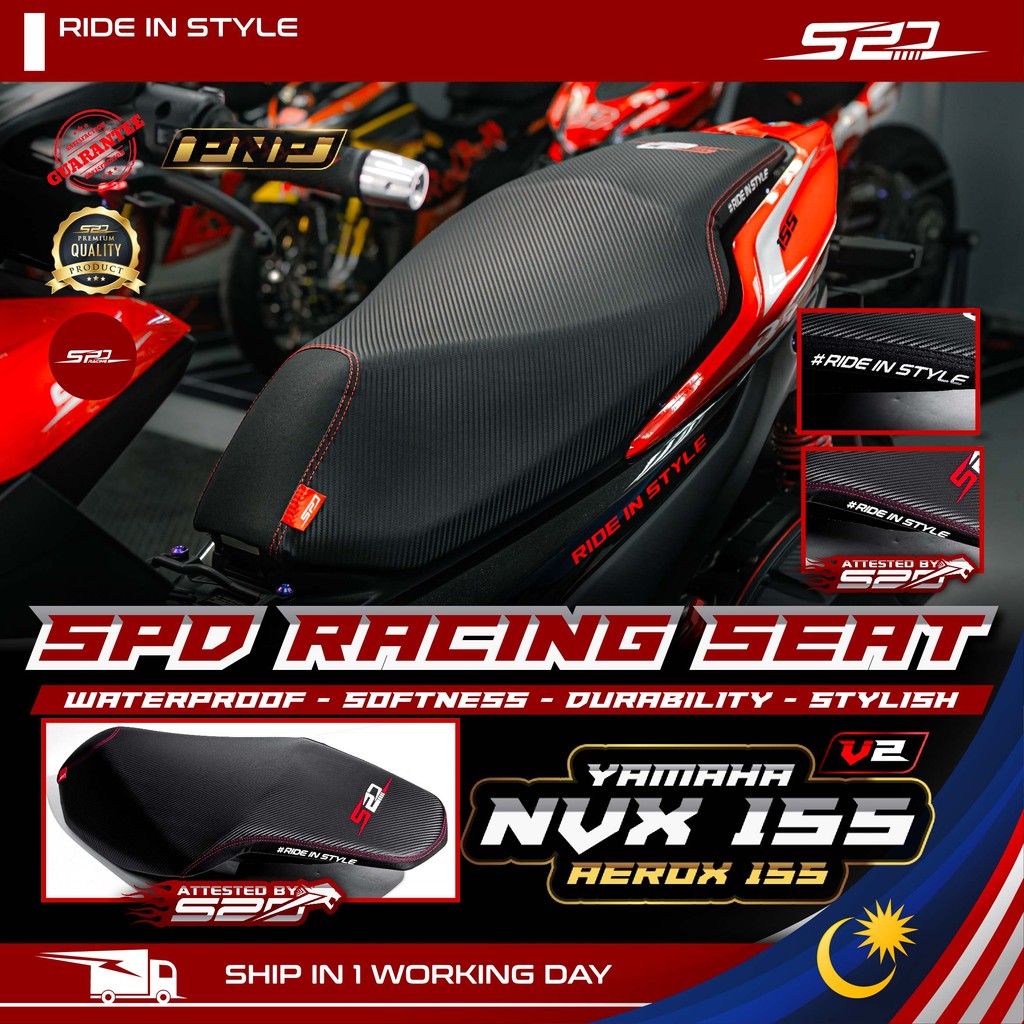 Racing Seat SPD NVX 155 V2 AEROX 2024 New Carbon Fiber Sarung Leather ...
